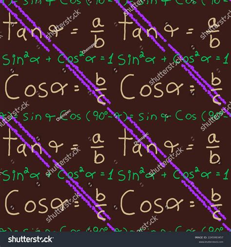 Trigonometry Alpha Beta Angle Cosine Calculations Stock Illustration