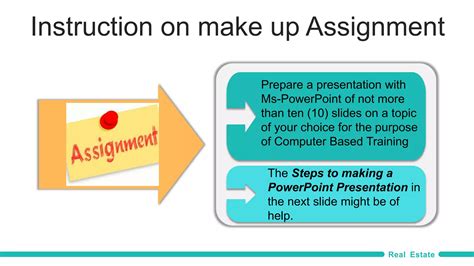 Computer Based Training Make Up Assignment PPT