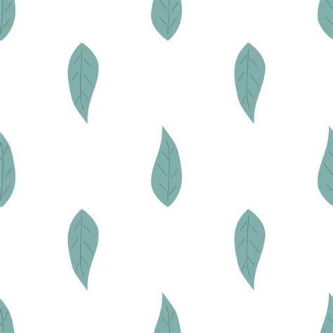 Premium Vector Leafs Seamless Pattern Vector Hand Drawn Botanical