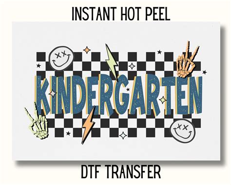 Kindergarten Dtf Transfer School Dtf Transfer Ready To Press Back To