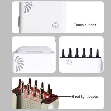 Electric Scalp Massaging Applicator Comb With Infrared Lights Hair Repair Clinic