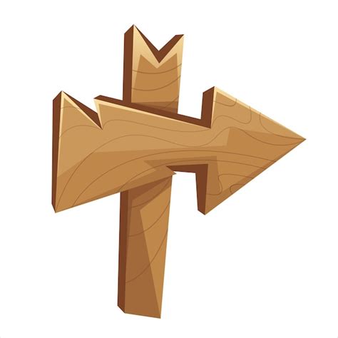 Free Vector Arrow Wood Shape Design Illustration