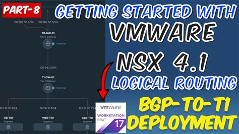 part 8 getting started with vmware nsx 4 1 in homelab using vmware workstation bgp t0 t1