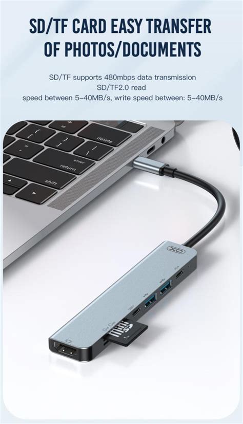 Buy Xo Hub008 Usb C Hub 7 In 1 Multifunctional Docking Station With