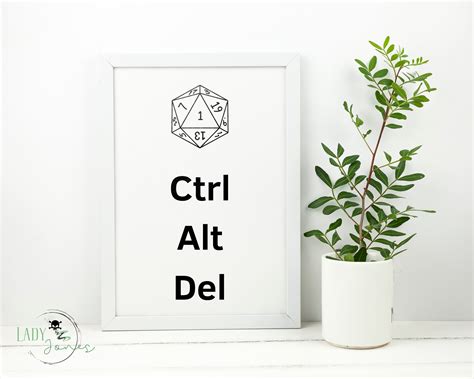 Ctrl Alt Del Print Funny Geek Wall Decor Etsy Canada
