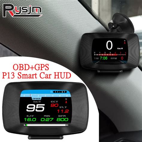Hd P13 Obd2 Hud Xe đầu Lên Hiển Thị Kỹ Thuật Số Đồng Hồ Tốc độ Tự động
