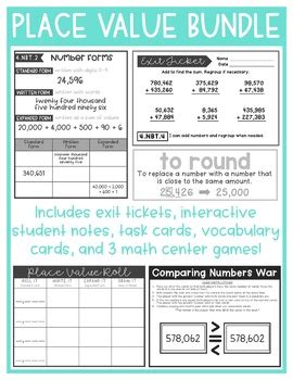 Place Value BUNDLE By An Anchor Of Hope Teachers Pay Teachers