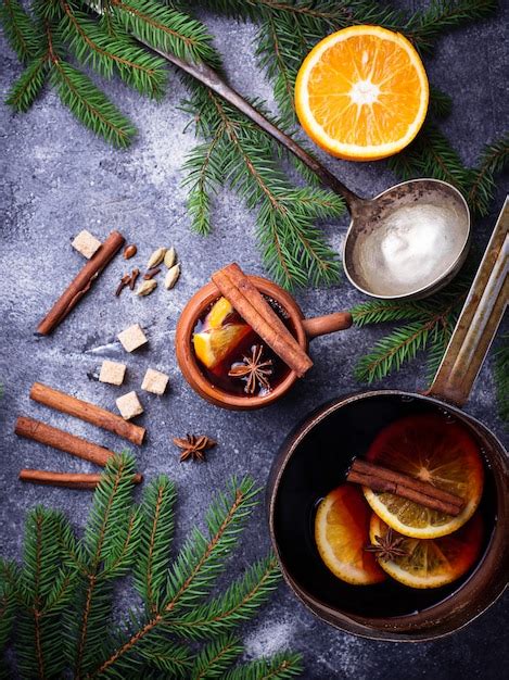 Premium Photo Mulled Wine Winter Hot Drink