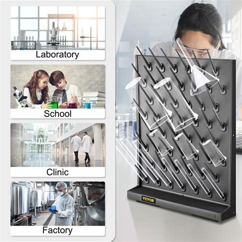 Vevor Drying Rack For Lab Glassware Rack 52 Pegs Pp Material Glassware