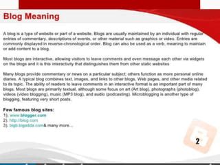 Blogs PPT