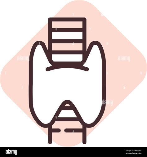 Prosthesis Thyroid Gland Illustration Or Icon Vector On White