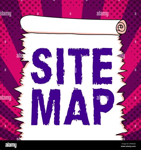 Conceptual Display Site Map Word Written On Designed To Help Both Users And Search Engines