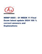 NRNP 6665 01 WEEK 11 Final Exam Latest Update 2024 100 Correct