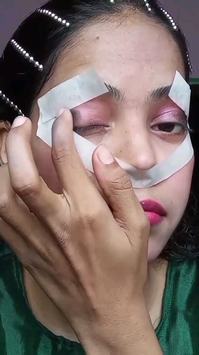 Eyeshadows Hack 😱 With Tape Bindi Tutorial Makeup Shorts Viral