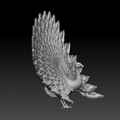 3d Printable Peacock By Dmitry Tishchenkov