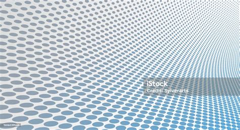 3d 원근 벡터 추상적 배경의 파란색과 회색 점 점선 패턴 멋진 디자인 과학 기술의 웨이브 스트림 또는 광고를위한 비즈니스 빈