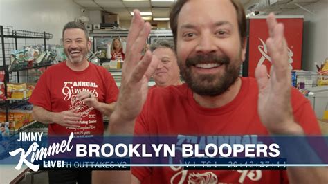 Bloopers Jimmy Kimmel And Jimmy Fallon In Brooklyn Youtube