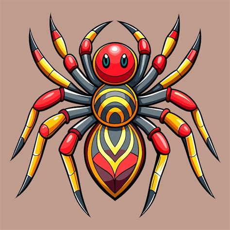 Premium Vector Cute Spider Cartoon Vector With Nature Background