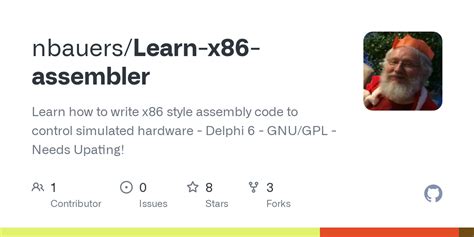 Github Nbauerslearn X86 Assembler Learn How To Write X86 Style Assembly Code To Control