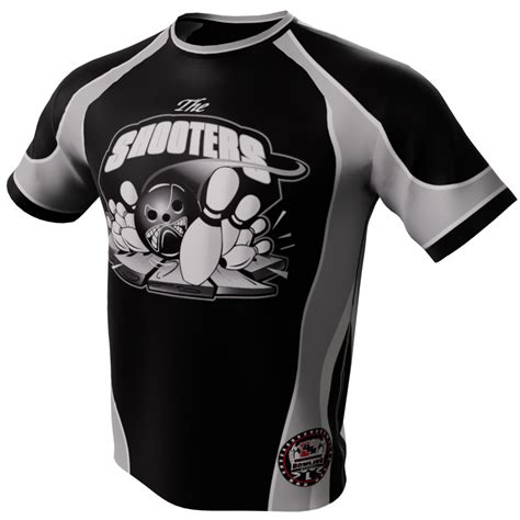 The Shooters Black White Bowling Jersey Uba Apparel