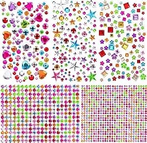 Stück Glitzersteine Selbstklebend Strasssteine Selbstklebend Juwelen Edelstein Sticker für