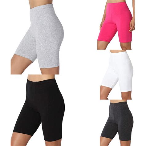 Women Premium Cotton Capri Knee Length Leggings High Waisted Sportswear