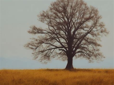 Premium Ai Image A Tree In Middle With Gradient Background