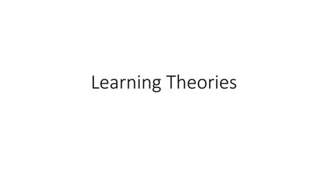 Edexcel Learning Theories Development Ial Pptx