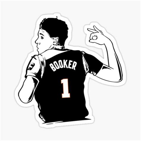 Devin Booker Jersey Black Phoenix Suns Jersey Fanatics Sticker For