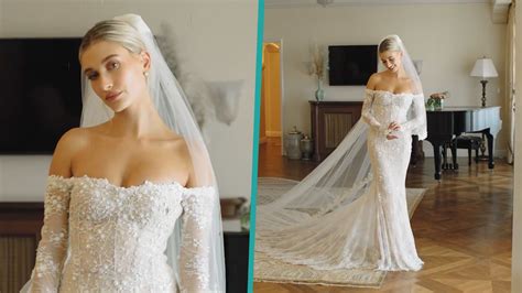 Hailey Bieber Shares Gorgeous Inside Look At Her Final Wedding Dress
