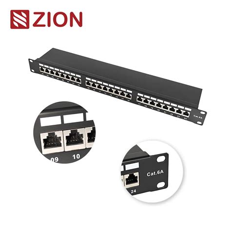 Ftp Cat6a 1u 24 Ports Shielded Patch Panel China Manufacturer Hello Signal