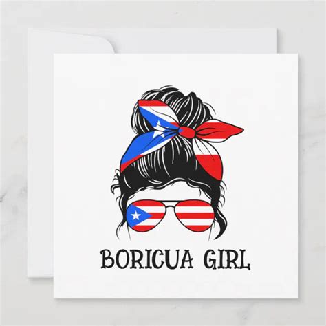 Cute Boricua Girl Puerto Rico Flag Zazzle