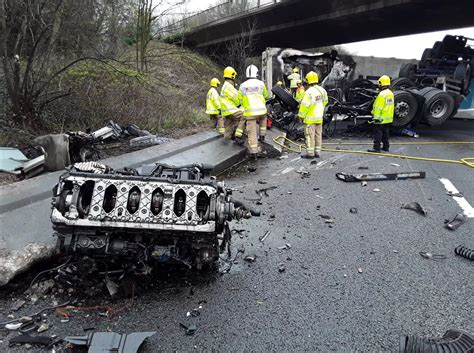 Pictures As Serious Lorry Crash Closes M6 Motorway Wales Online