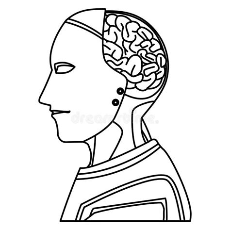 Robot With Brain Exposed Stock Vector Illustration Of Brain 145268610
