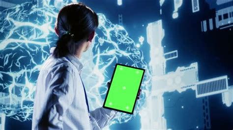 Ai Script Coding On Mockup Tablet Technology Stock Footage Ft It And Green Screen Envato Elements