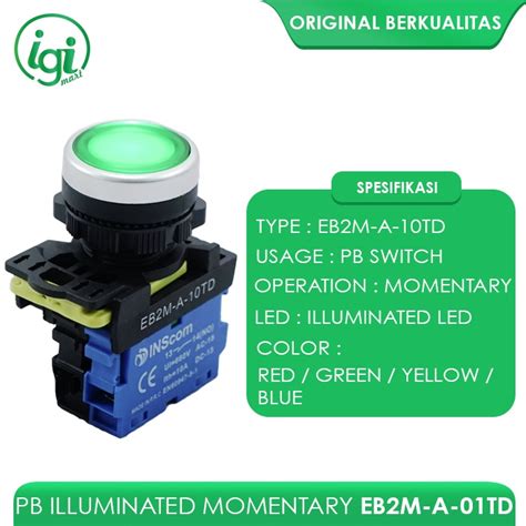 Jual PUSH BUTTON SWITCH ILLUMINATED MAINTAINED TOMBOL PRESS LOCKING Shopee Indonesia