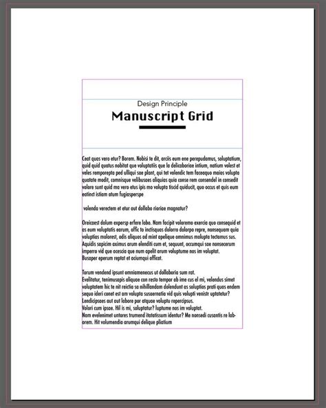 Manuscript Grid Template