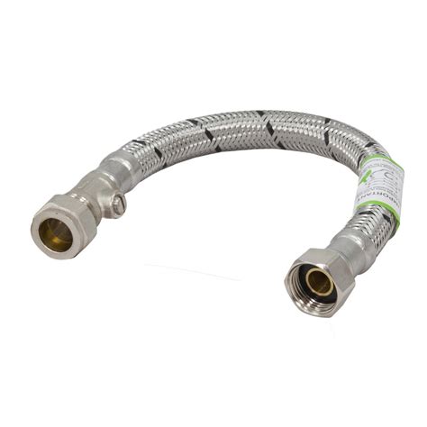 Embrass Peerless Flexible Tap Connector Large Bore With Isolating Valve WRAS C X F