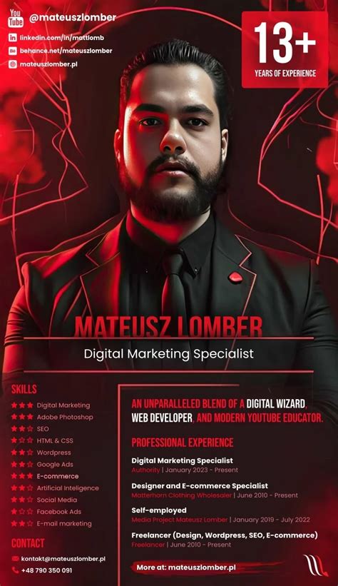 ppt mateusz lomber digital marketing specialist powerpoint