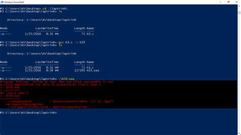 Chạy một chương trình C trên Cmd hoặc powershell programming Dạy