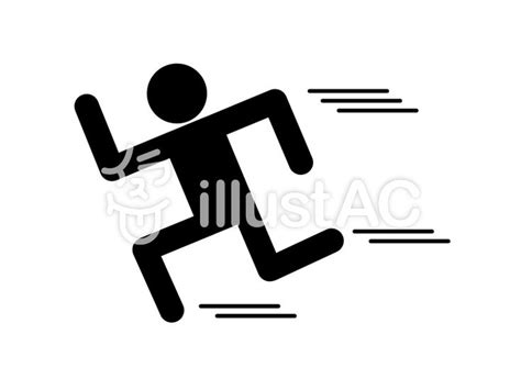 사람 실루엣 달리는 도망 선 있음 People Running Vector Free Clip Art