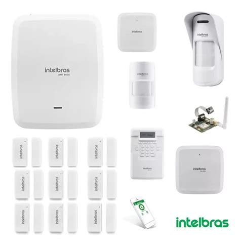 Kit Alarme Amt 8000 Sf E Wifi 9 Xas 1 Ivp Pet 1 Teclado