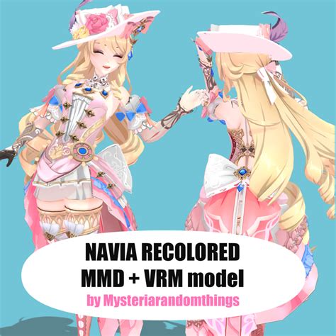 Genshin Impact Navia Recolored Mmd Vrm Mysteriarandomthings S Ko