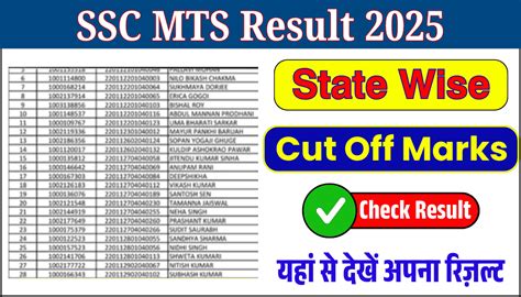 Ssc Mts Tier I Result 2025 Release Date Cut Off Marks And Merit List