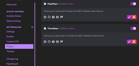 Theme And Plugin Repo Not Showing I Reinstalled Bd Cuz It Wasnt Loading And Plugin Repo And