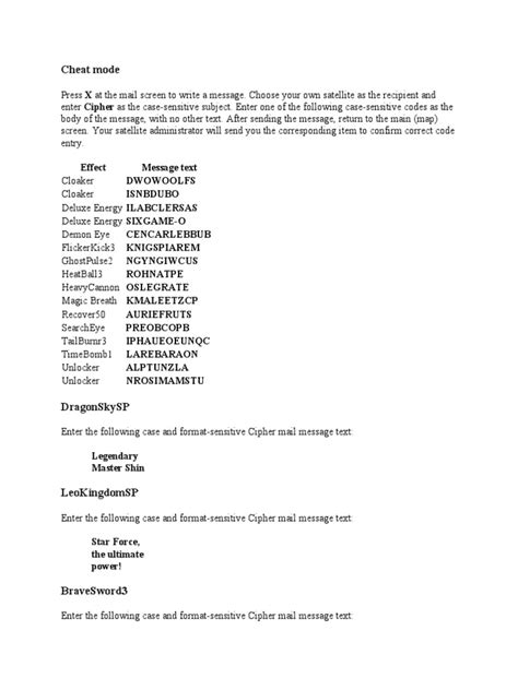 Cheat Mode Effect Message Text Dwowoolfs Isnbdubo Pdf