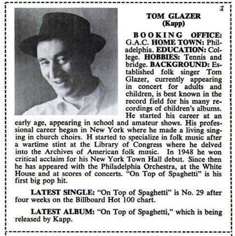 Tom Glazer Popboprocktiludrop