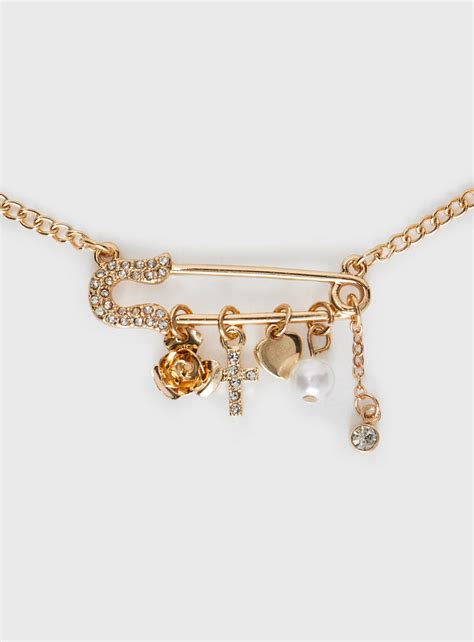 Pin Me Up Necklace Gold Princess Polly Usa