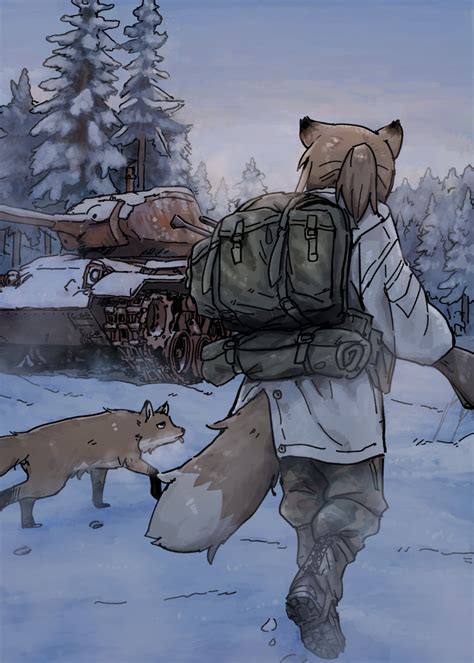 Safebooru 1girl Absurdres Animal Ears Backpack Bag Battle Rifle Boots