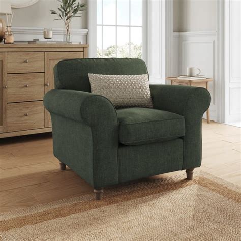 Flori Armchair Tonal Plush Chenille Dunelm